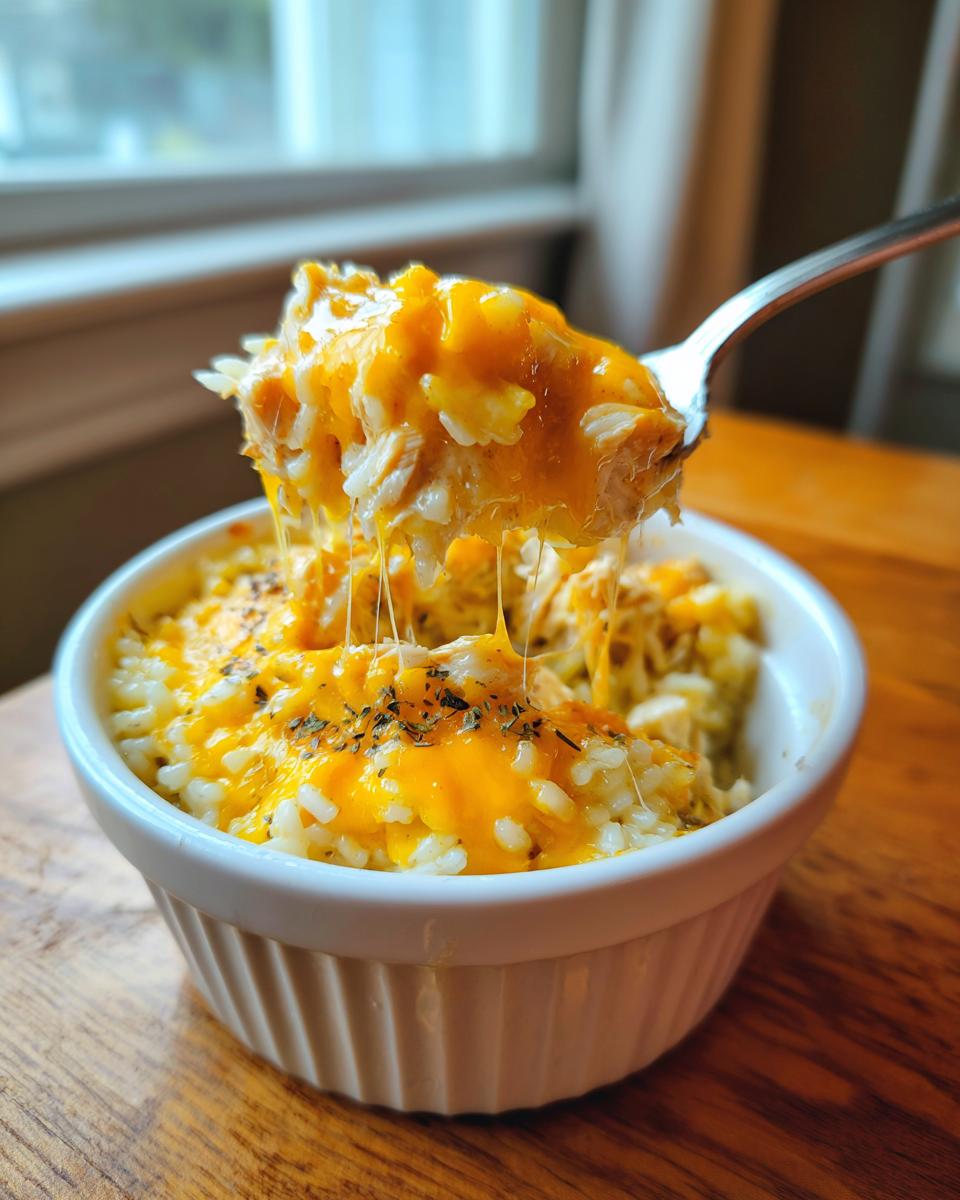 Amazing 1-Dish Cheesy Chicken and Rice